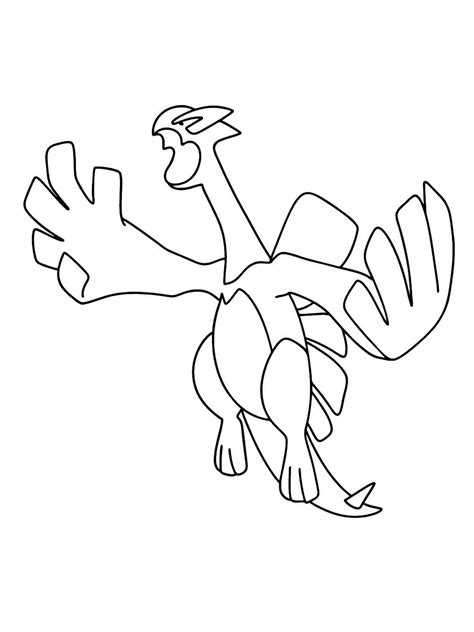 Pokemon Lugia Coloring Pages Free Printable