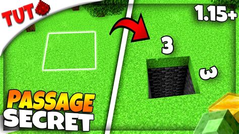 Faire Un PASSAGE SECRET 3x3 Dans Le Sol SIMPLE Sur Minecraft 1 20