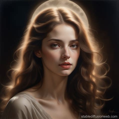 Hyper Realistic Portrait Of A Woman In Moonlight Stable Diffusion En