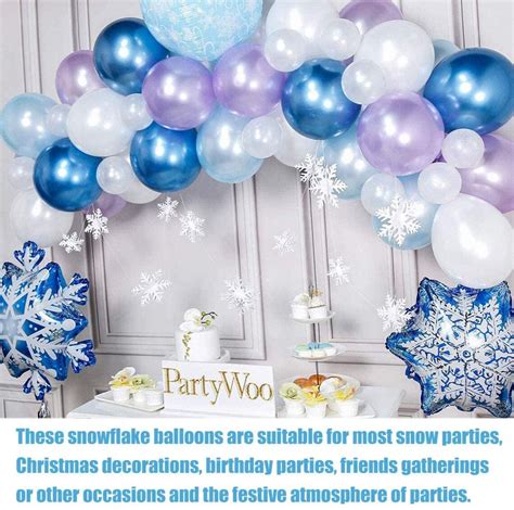 Snowflake Balloon Garland Arch Kit Pack Winter Snowflake Etsy