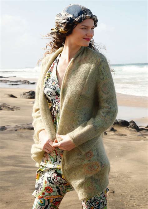 Strickanleitung Weite Mohair Jacke Rebecca