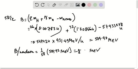 Solved Calculate In Mev The Total Binding Energy And The Binding