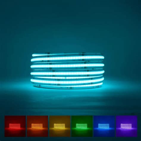 15W 24V COB480 LED juosta Lemlux IP67 RGB 1m Šviesos centras