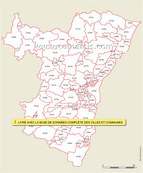 Carte Des Codes Postaux Du Bas Rhin