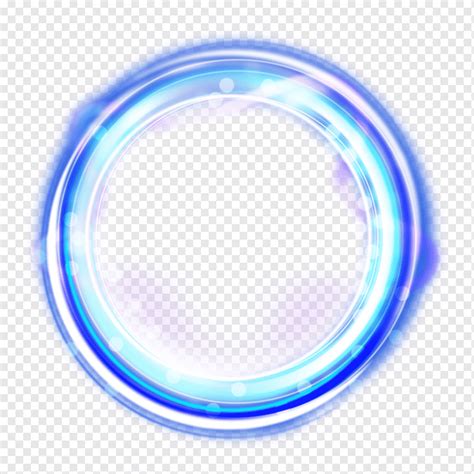 Round Blue Frame Light Circle Frame Blue Circle Frame Electric