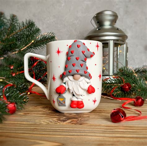 Gnome de noël et tasse de noël joyeuse tasse de noël mignonne Etsy France