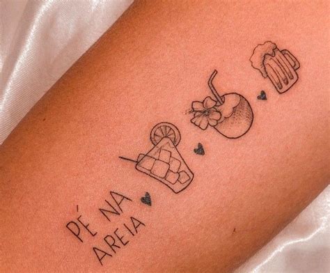 Tatuagem P Na Areia Caipirinha Gua De Coco Cervejinha Tatuagem