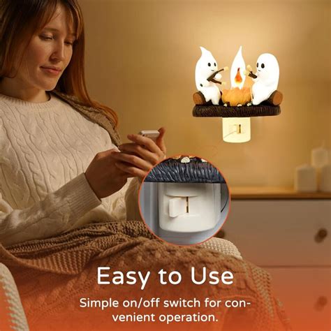 Ghost Campfire Flickering Nightlight Fire Atmosphere Night Halloween
