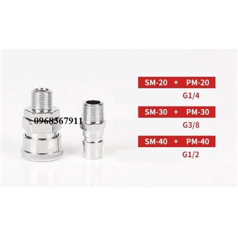 Khớp Nối Nhanh Khí Nén Đầu Nối Nhanh Đầu Bi Dây Hơi Khí Nén Bộ Khớp