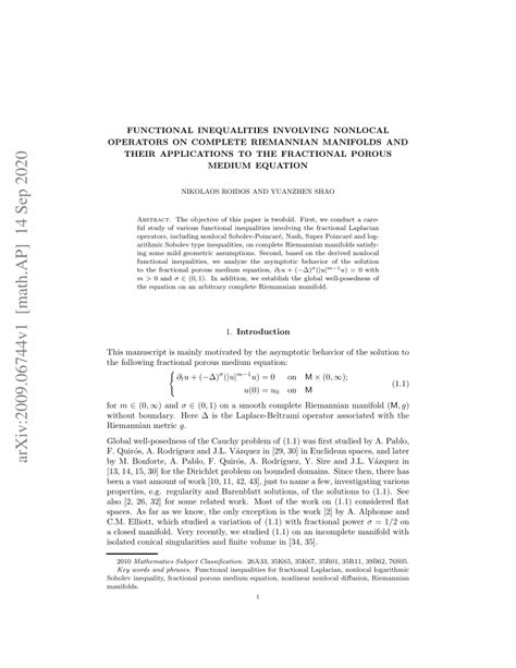 pdf functional inequalities involving nonlocal operators on complete riemannian manifolds and
