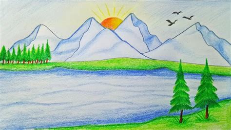 Easy Landscape Drawing For Beginners At Paintingvalley Explore