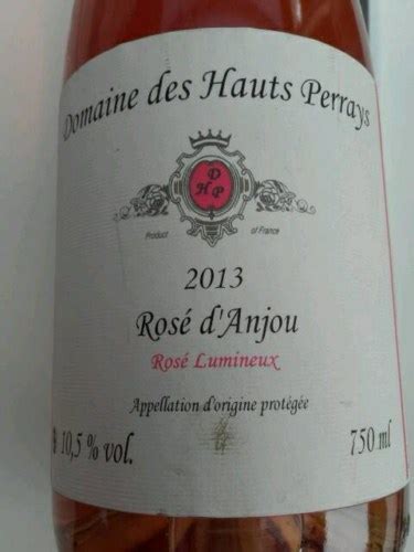 Domaine des Hauts Perrays Rosé d Anjou Lumineux Vivino US