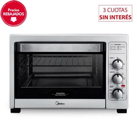 Horno El Ctrico Lts Midea To M Sar Convecci N Grill Silver