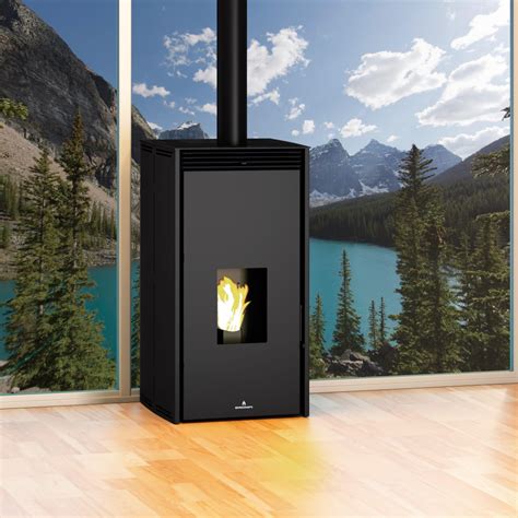 Poêle à granulés pellets Free 11 Kw Bronpi sans électricité Poêles