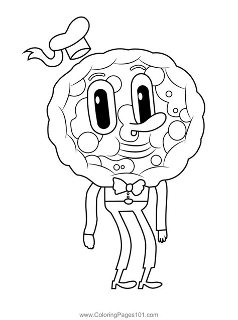 An Image Of A Cartoon Character With A Hat On His Head And Tie Around His Neck