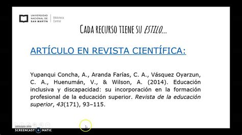 Sistema De Citas Apa Citas y bibliografía Ejemplos APA
