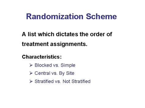 basics of randomization purpose of randomization is intended