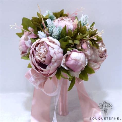 Bouquet Mariée Pivoine Champêtre Bouqueternel