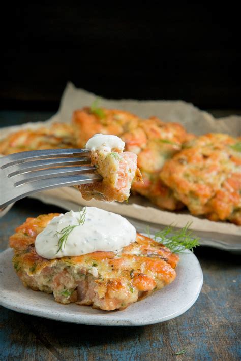 Keto Salmon Cakes With Mustard Dill Sauce Simply So Healthy