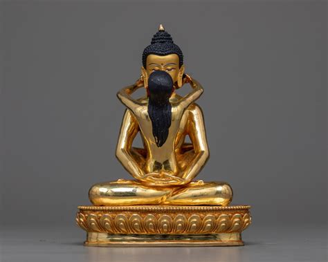 Samantabhadra Yab Yum Statue In 24K Gold Gilded Copper Tantric Symbol