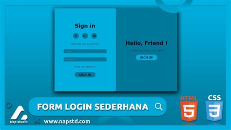 cara membuat form login dengan html css youtube