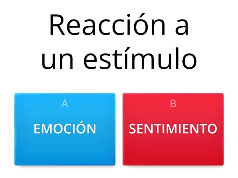 Diferencias entre EMOCIÓN Y SENTIMIENTO Cuestionario
