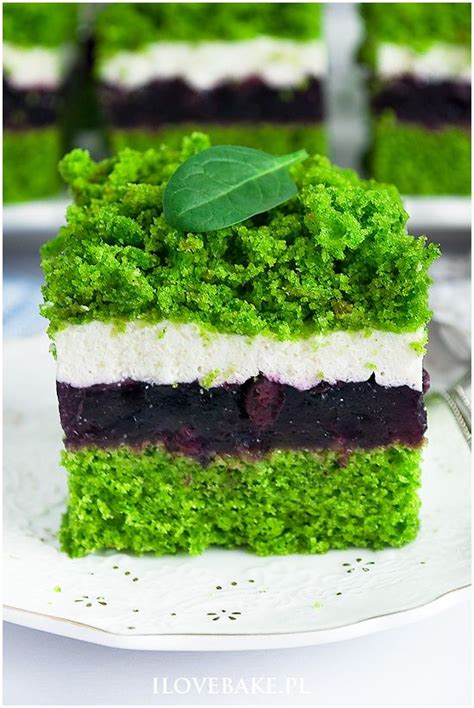 Ciasto leśny mech z jagodami ILoveBake pl Torte