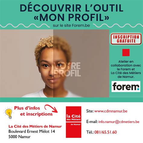Découvrir l outil Mon Profil sur FOREM BE Cité des métiers de Namur