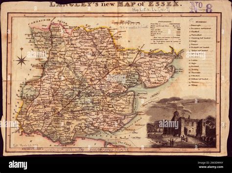 Langleys New Map Of Essex Essex England Maps Norman B Leventhal Map Center Collection Stock