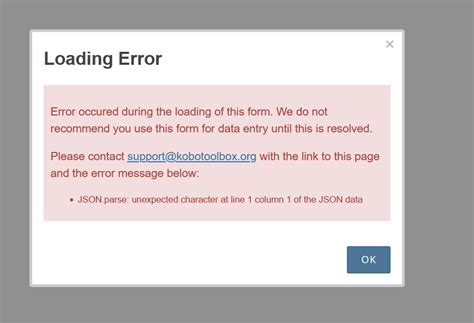 loading error json parse account issues kobotoolbox community forum