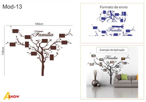 Adesivo De Parede Decorativo Árvore Genealógica Família Elo7