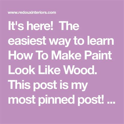 How To Make Anything Look Like Real Wood Redoux Interiors How To