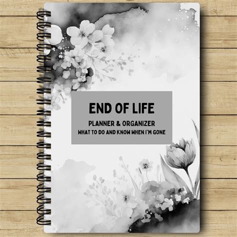 End Of Life Planner Printable Beneficiary Info Last Wishes Etsy