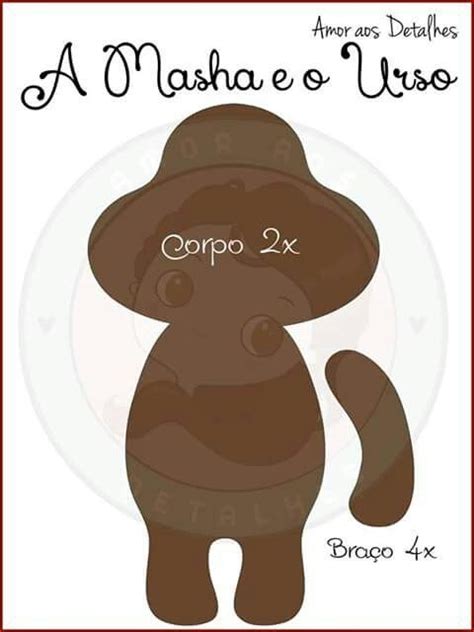 Masha E O Urso Molde Masha E O Urso Urso Feltro Marsha E O Urso