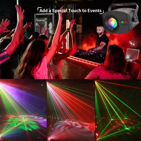 WGSS Luces de DJ activadas por sonido luces LED estroboscópicas láser
