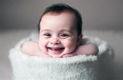 Bebê encantador lindos olhos grandes retrato de uma criança bonita