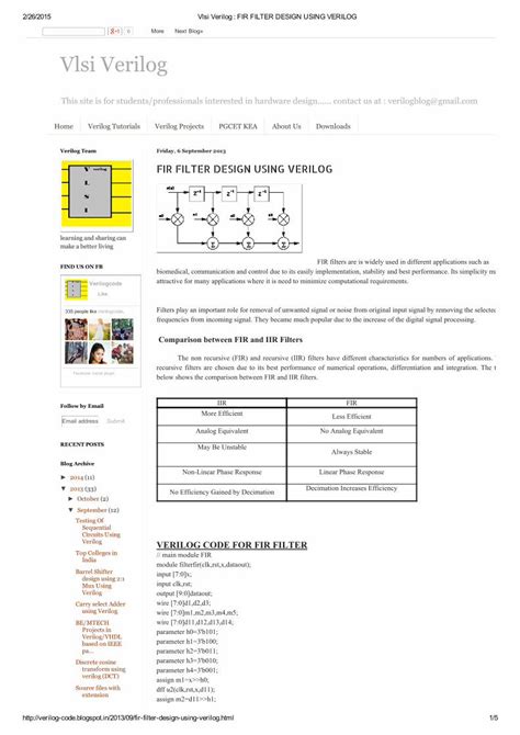 pdf vlsi verilog fir filter design using verilog dokumen tips