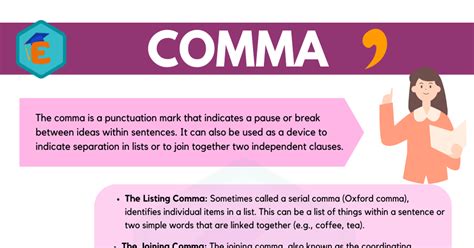 An Easy Guide To Using The Comma Right Every Time English Study Online