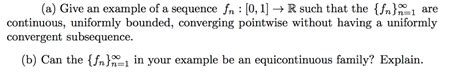 solved a give an example of a sequence fn [0 1] → r