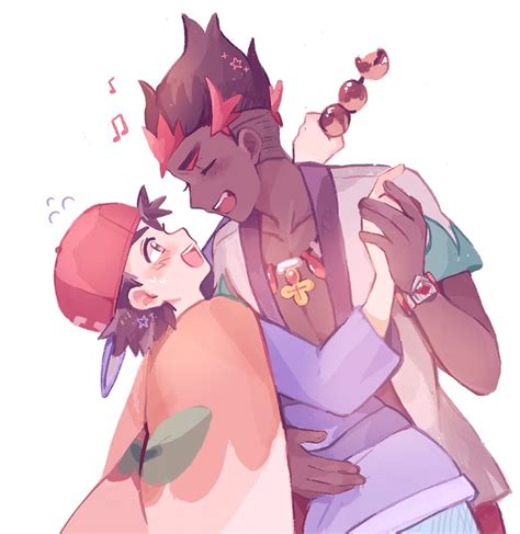 Ash Ketchum And Kiawe Pokemon And More Drawn By Catsubun Kkst