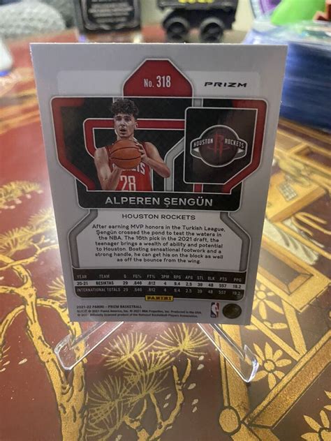 2021 22 Panini Prizm Alperen Sengun Silver Prizm Rookie RC 318 Rockets