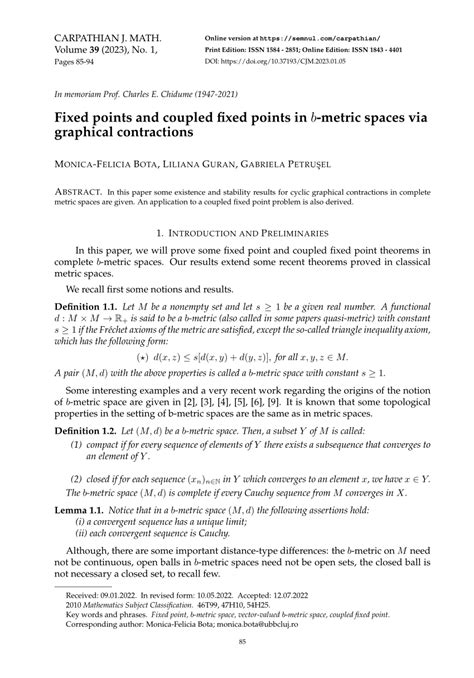 pdf fixed points and coupled fixed points in b metric spaces via graphical contractions