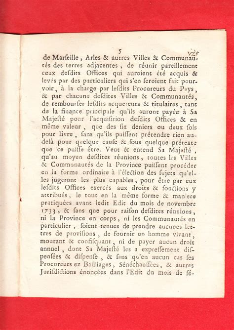 ARREST DU CONSEIL D ÉTAT DU ROI QUI ordonne la réunion totate au corps