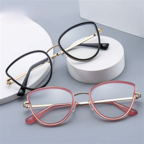 Jual Kacamata Wanita Cateye Photocromik Bluecromik Blueray Minus Optik