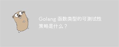 golang 函数类型的可测试性策略是什么？ 叮当号