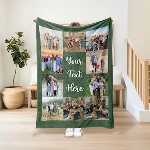Customizable Photo Blanket Collage Super Cozy Blanket Personalized Gift