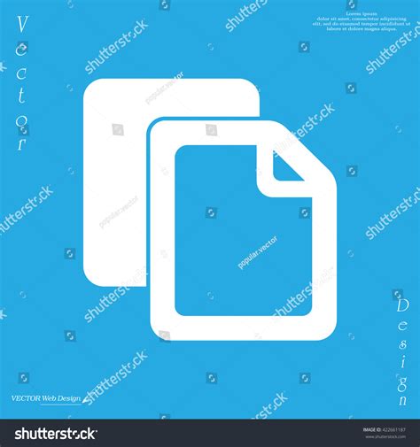 Copy File Icon Duplicate Document Symbol Royalty Free Stock Vector