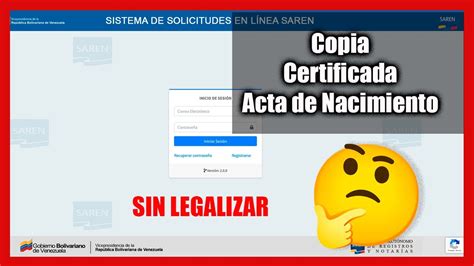 Como solicitar copia de acta de nacimiento certificada vía online de