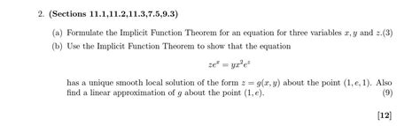 solved a formulate the implicit function theorem for an