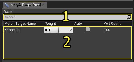 Morph Target Previewer Unreal Engine Documentation